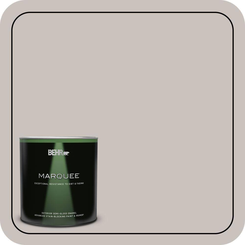 BEHR MARQUEE 1 qt. #N140-2 Chicago Fog Semi-Gloss Enamel Exterior Paint ...