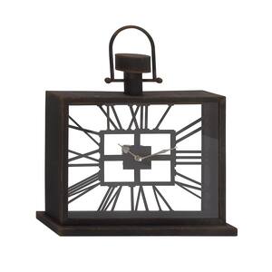 Litton Lane Black Metal Industrial Analog Tabletop Clock 51634 - The ...