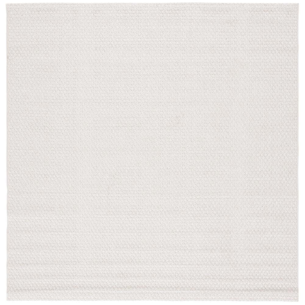 SAFAVIEH Sisal All-Weather Ivory 7 ft. x 7 ft. Solid Woven Indoor ...