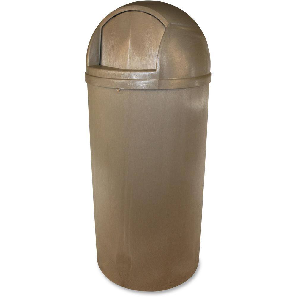 IMPACT PRODUCTS 21 Gal. Beige Plastic Waste Receptacle with Strap ...