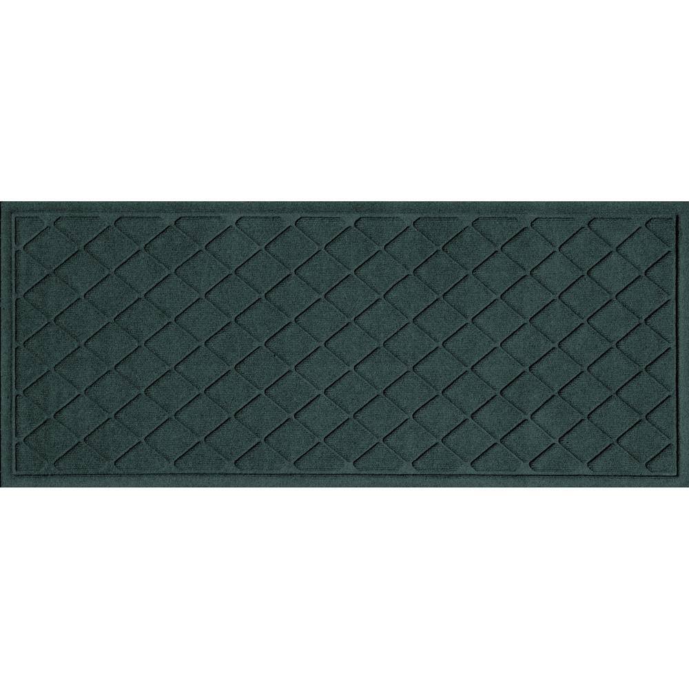 Bungalow Flooring Waterhog Argyle Evergreen 22 in. x 60 in. PET ...
