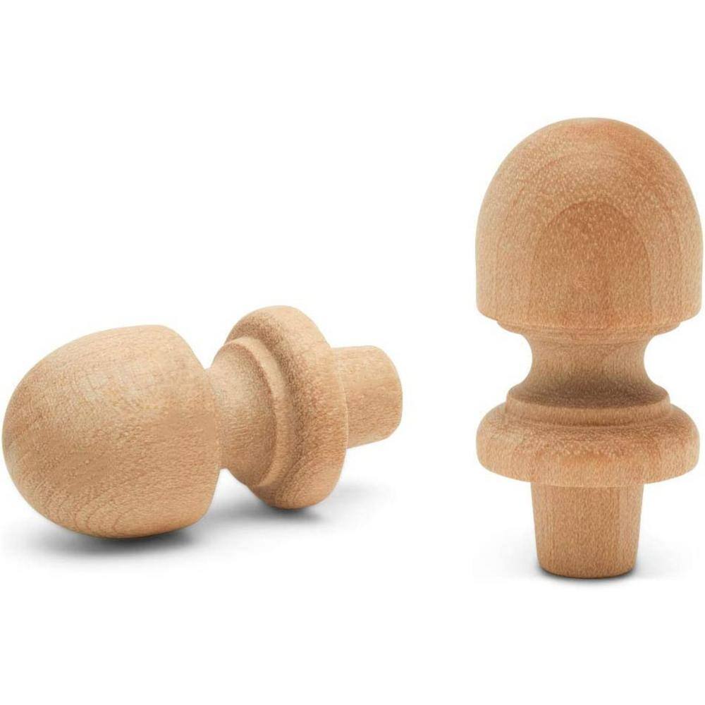 Woodpeckers Crafts Small Wood Finials, 1-1/2 in. (Pack of 25) MF-FIN ...