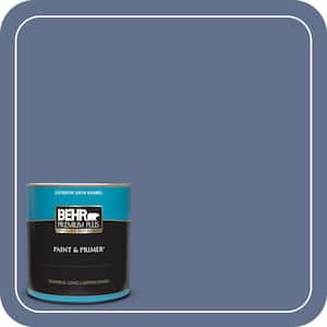 BEHR PREMIUM PLUS 8 oz. #600F-6 Atlantic Blue Semi-Gloss Interior ...