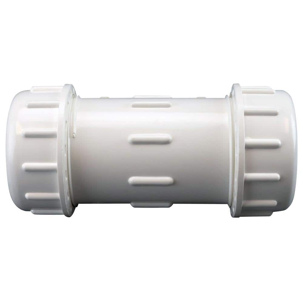 Apollo 2 in. x 2 in. PVC Compression Coupling PVCCOMP2 - The Home Depot