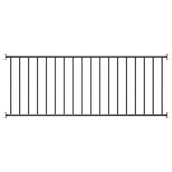 Afoxsos 2 in. 35 Black Stainless Steel Adjustable Stair Railing Kit for ...