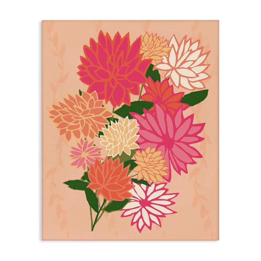 Stupell Industries Dahlia Petal Outlines by Michelle Ingari Designs ...