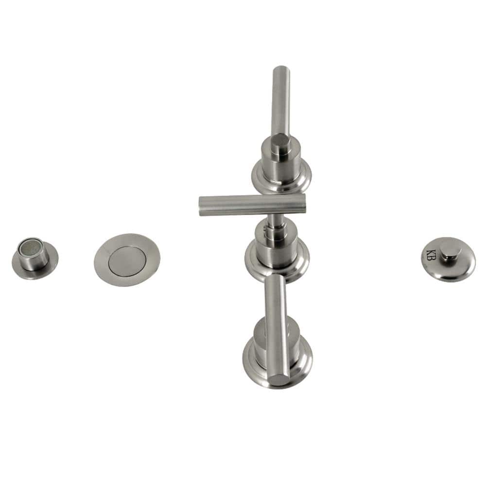 Kingston Brass Manhattan 3-Handle Bidet Faucet with Brass Pop-Up in ...