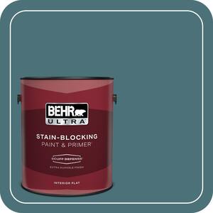 BEHR PREMIUM PLUS 1 Gal. #S450-6A River Rapids Semi-Gloss Enamel Low ...