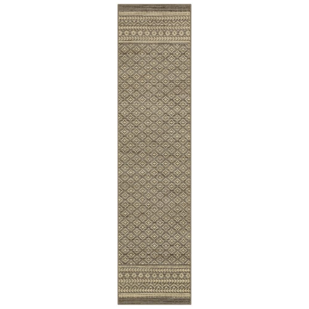 Mohawk Home Bibury Grey 2 ft. x 8 ft. Runner Rug 819965 - The Home Depot