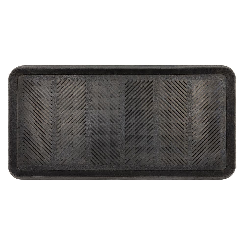Mohawk Home Rubber Black 16 in. x 32 in. Boot Tray Mat 838447 - The ...