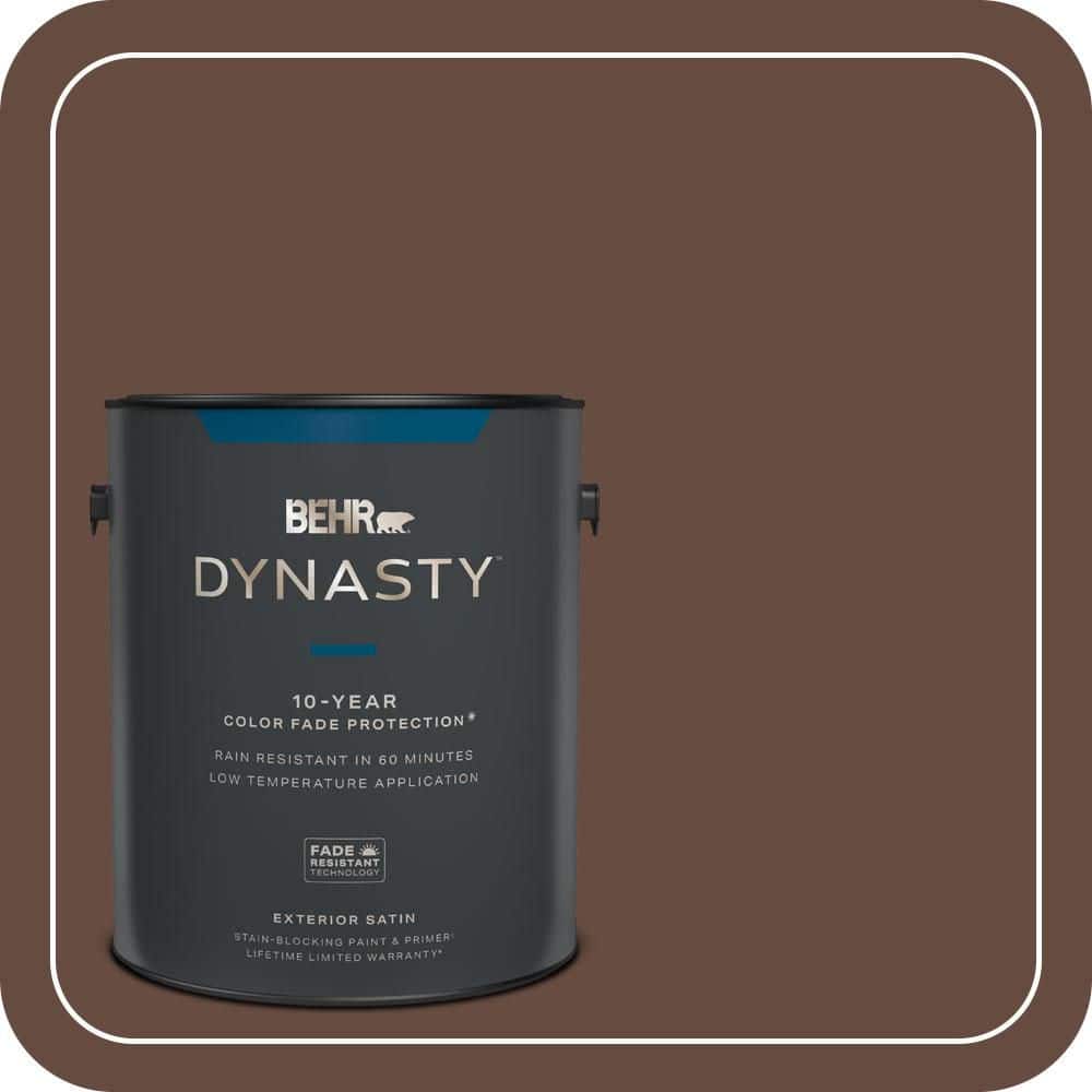 BEHR DYNASTY 1 gal. #770B-7 Chocolate Sparkle Satin Enamel Exterior ...