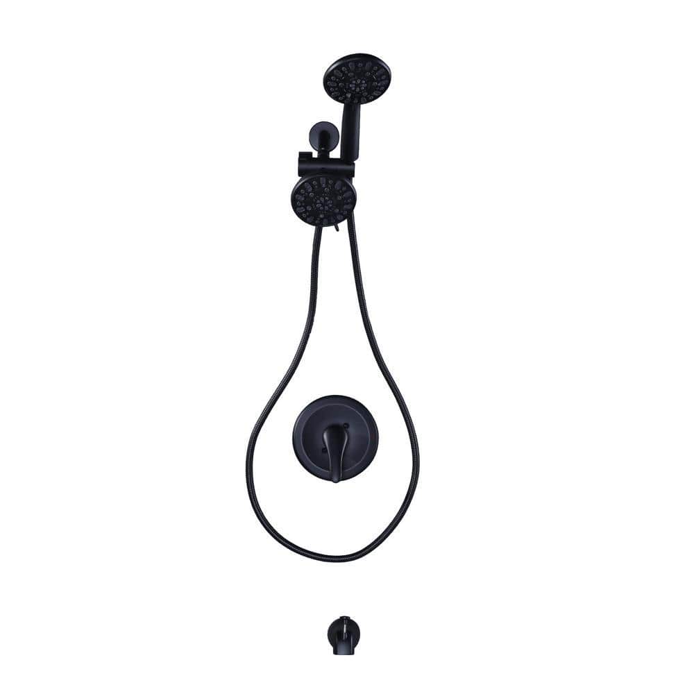 ALEASHA Single Handle 7-Spray Tub and Shower Faucet 1.8 GPM with Hand ...