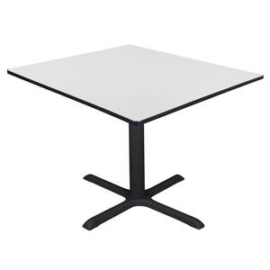 Regency Bucy 38 in. Square White Composite Wood Cafe Table (Seats 4 ...
