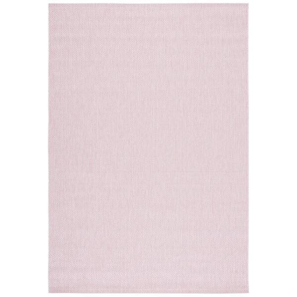 SAFAVIEH Courtyard Soft Pink 5 ft. x 8 ft. Dotted Diamond Indoor ...