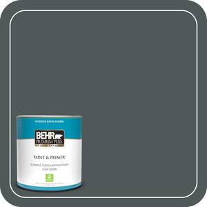 BEHR ULTRA 1 gal. #N440-7 Midnight in NY Satin Enamel Exterior Paint ...
