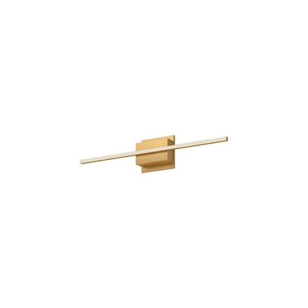 KUZCO Vega Minor 24-in 1 Light 18-Watt Brushed Gold Integrated LED Wall Sconce WS18224-BG - The ...