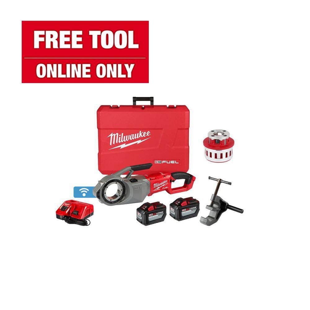 Milwaukee M18 Fuel One-Key Cordless Brushless Pipe Threader Kit w/(2 ...