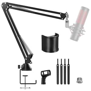 Yichuhaoxi Microphone Arm in Black Adjustable Mic Stand with Desk Mount ...
