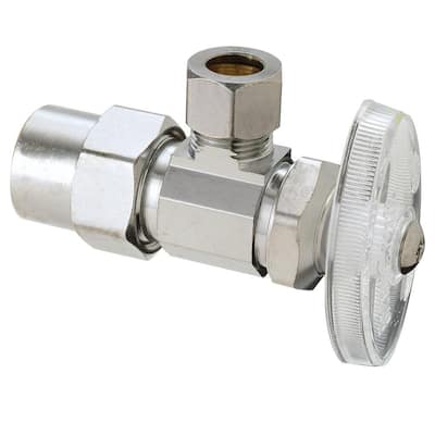 BrassCraft 3/8 in. FIP Inlet x 3/8 in. Compression Outlet Multi-Turn Angle Valve OR15X C1