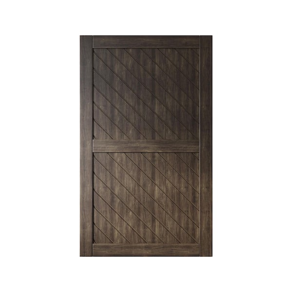 HOMACER XT2 42 in. x 80 in. C-Panel Solid Core Ebony Slanted Stripe ...