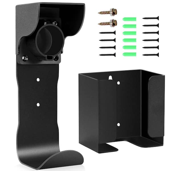 Ahfiwaso EV Wall Mount Kit EV Charger Cable Holder J1772 Plug Holster ...