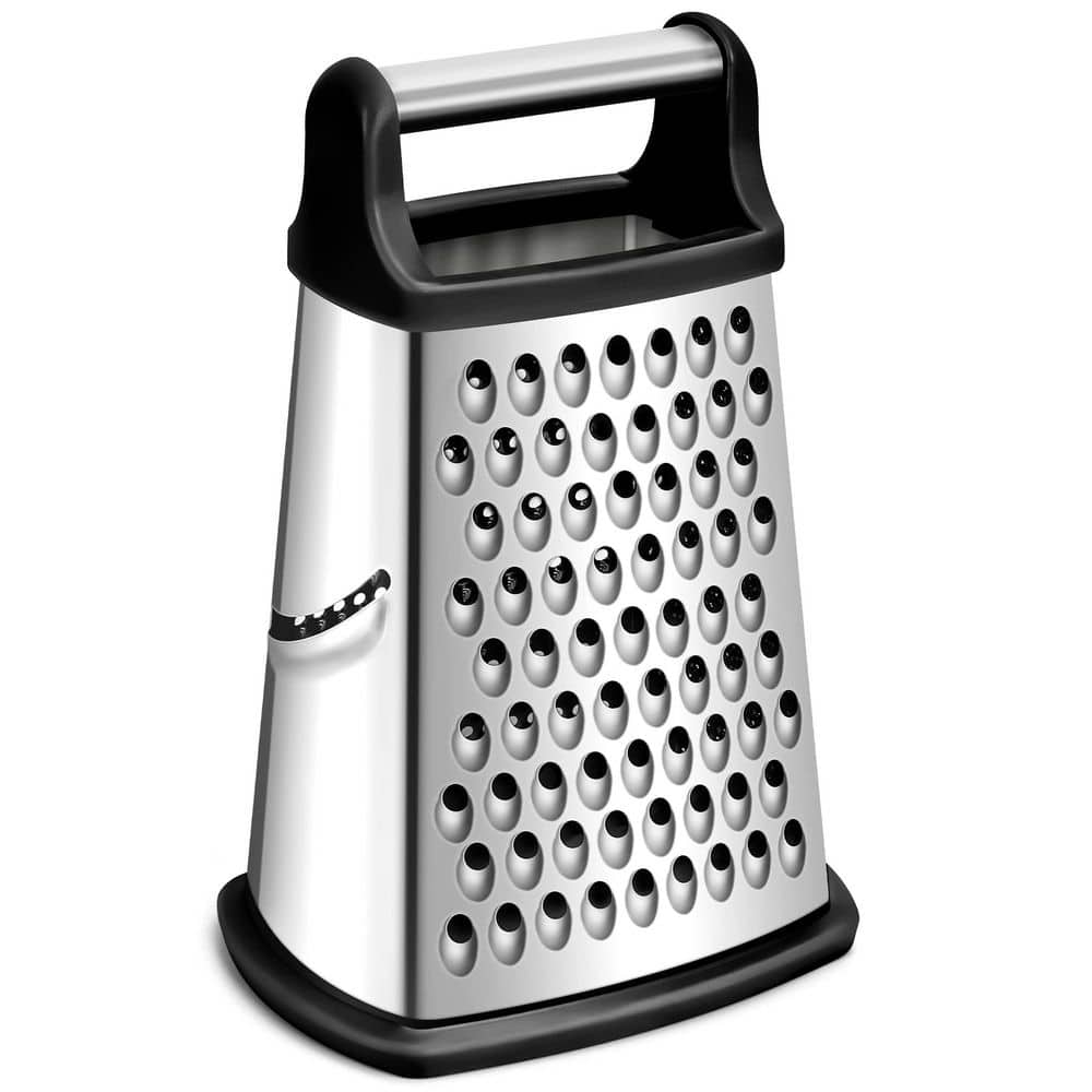 JFVKAF Black Stainless Steel Box Grater with 4 Sides for Cheese and ...