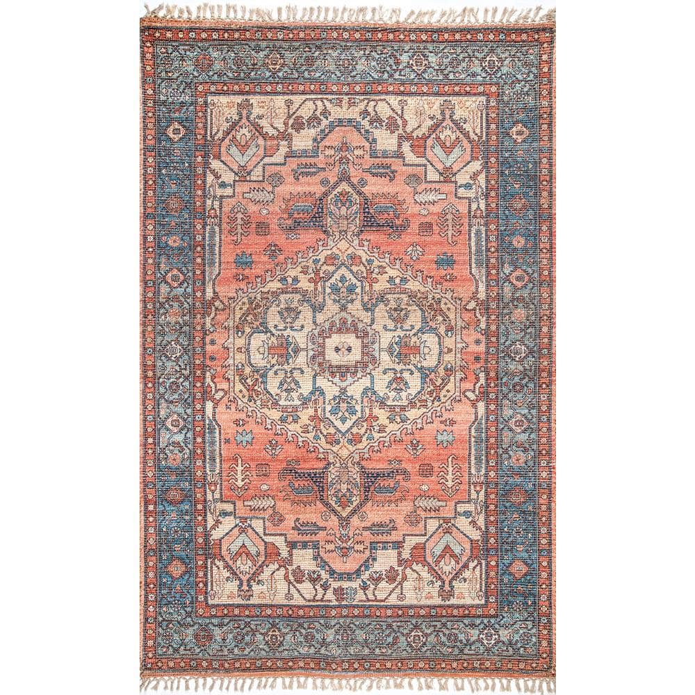 nuLOOM Andrea Flatweave Multi 9 ft. 6 in. x 13 ft. 6 in. Area Rug ...
