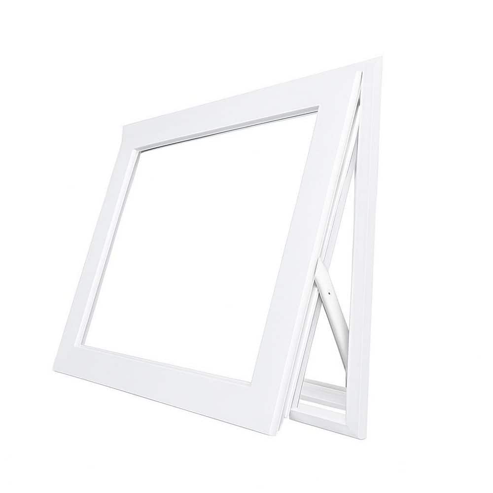 TEZA DOORS Teza 36 in. x 36 in. White Aluminum Low-E Double-Pane Clear ...