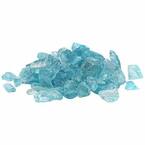 Margo Garden Products 1/2 in. 10 lb. Medium Caribbean Blue Landscape Fire Glass DFG10-L018M ...