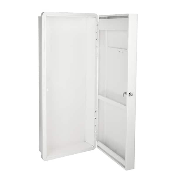 AdirHome Built-In Wall White Steel Modern Rectangle Laundry Room Hamper ...