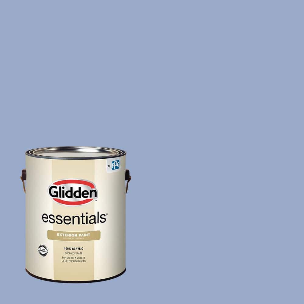 Glidden Essentials 1 gal. PPG1166-4 Fresh Violet Flat Exterior Paint ...