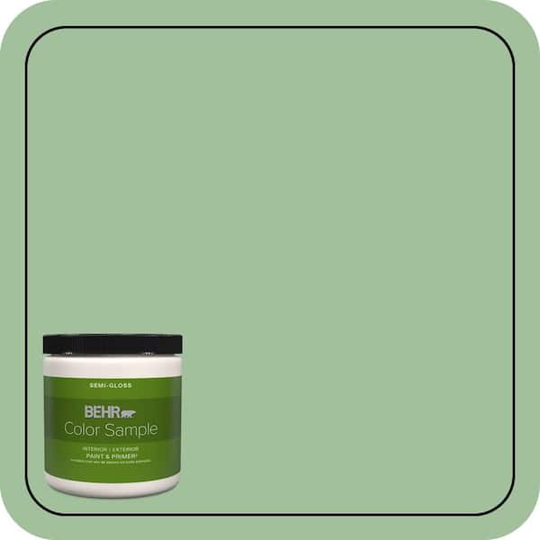 BEHR PREMIUM PLUS 8 oz. #BIC-25 Spring Sprig Semi-Gloss Interior ...
