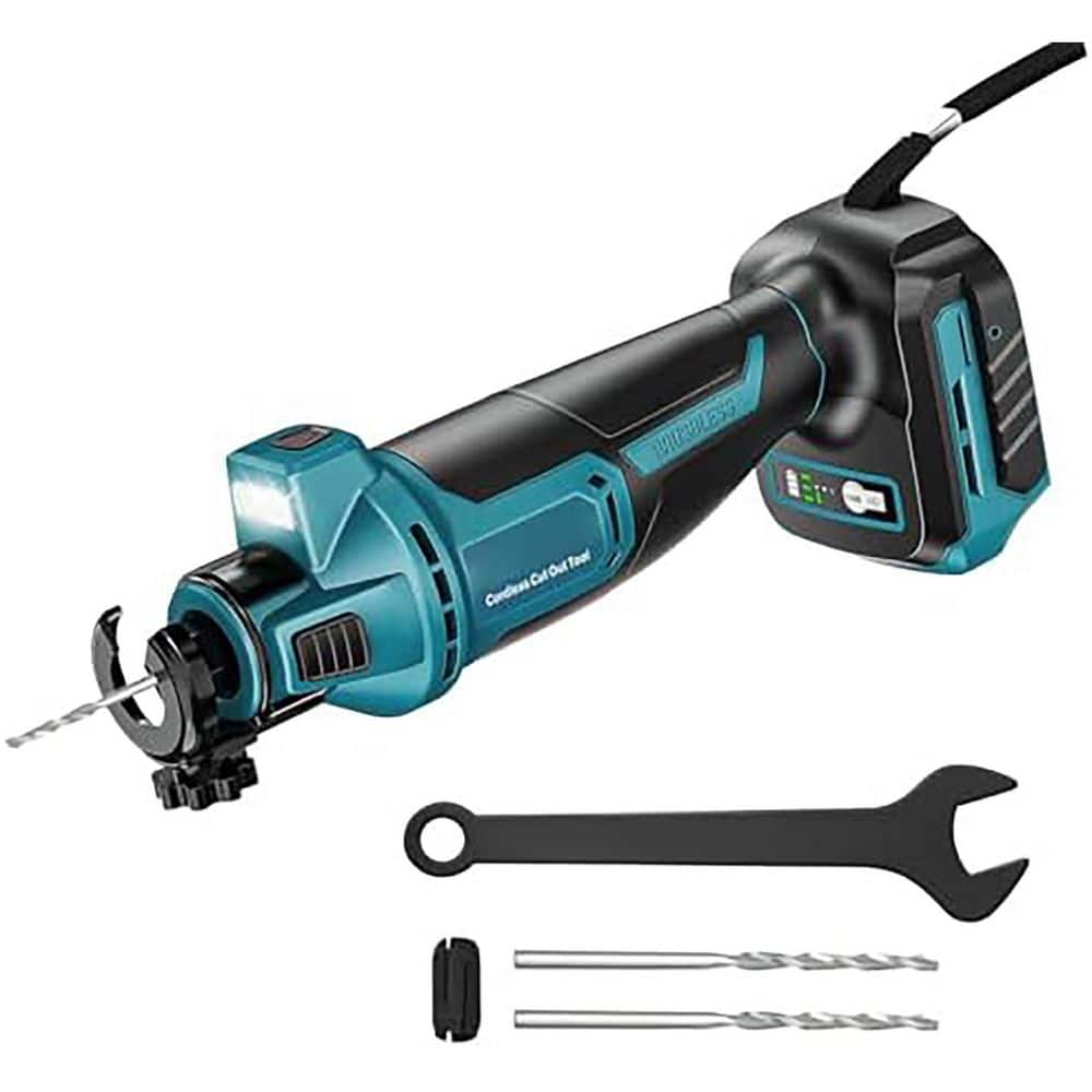 Cordless Drywall Cut-Out Tool Brushless Motor Variable Speed Rotary Kit ...