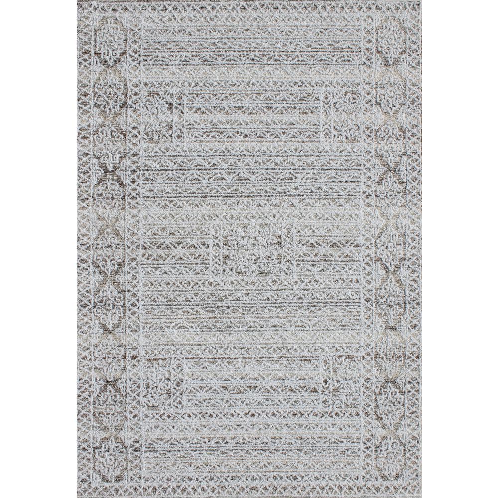 Dynamic Rugs Symphony 9 ft. X 12 ft. Ivory/Natural Southwestern Indoor ...