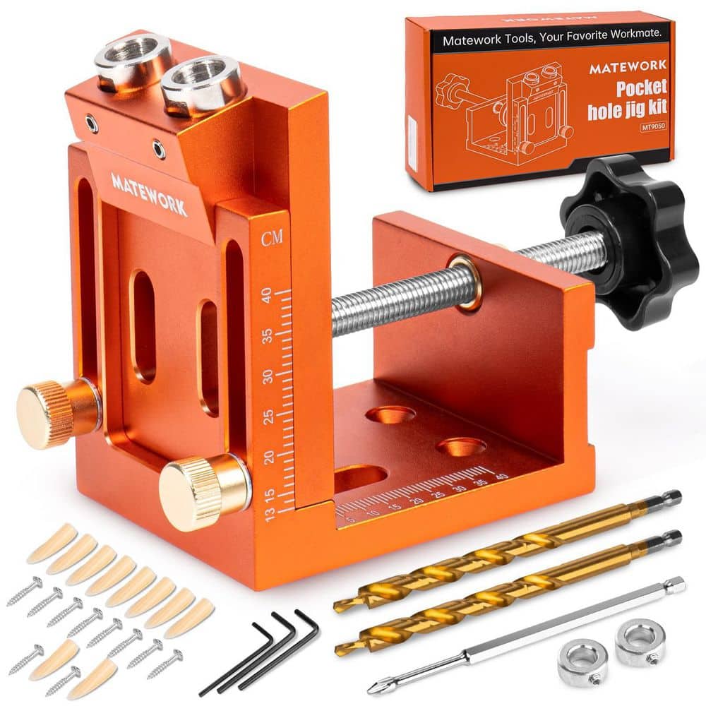 Laybus 30 Pcs Pocket Hole Jig Kit Adjustable Pocket Hole Jig System ...