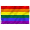 ANLEY Fly Breeze 4 ft. x 6 ft. Polyester Rainbow Flag 6 Stripes 2-Sided ...