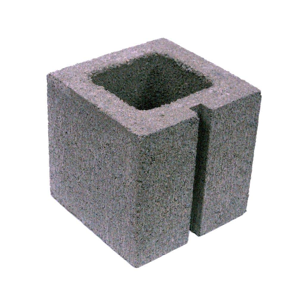 Block USA 8 in. x 8 in. x 8 in. Concrete Half Block 192567 - The Home Depot