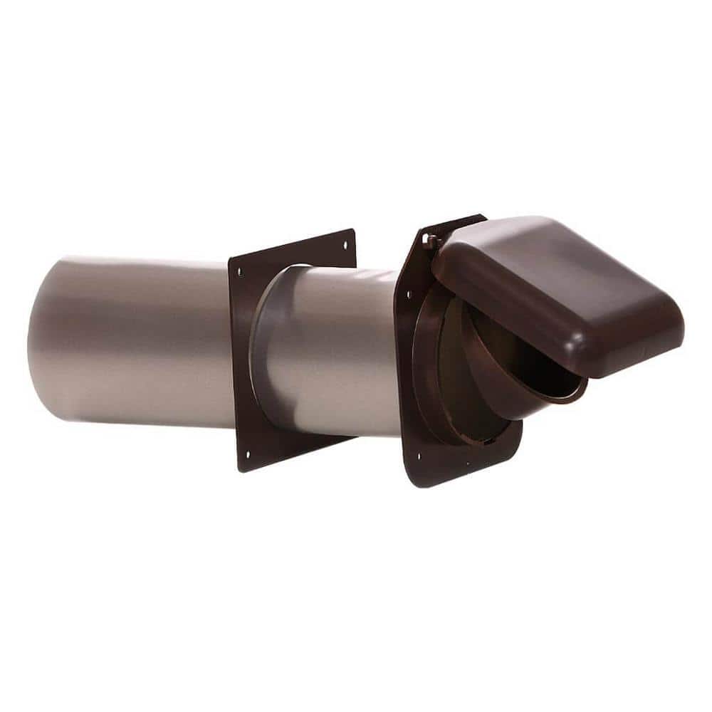 NO-PEST VENT 4 in. Low Profile Dual Door Wall Vent in Brown NPVB - The ...