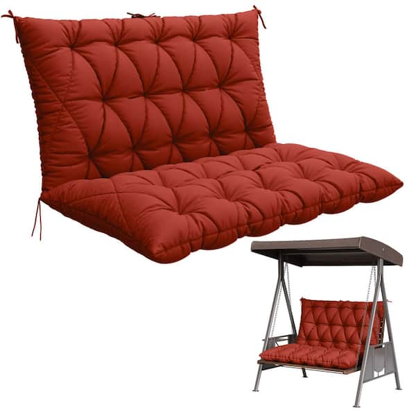 WNP 47 x 40 in. Outdoor Waterproof Porch Swing Cushion 2-Seater ...