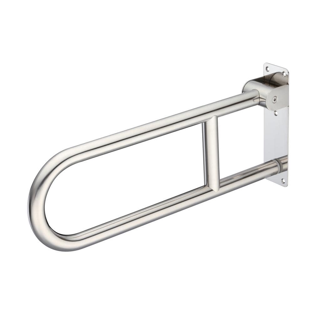 Glacier Bay 24 in. Swing-Up Grab Bar in Polished Stainless Steel 20323 ...