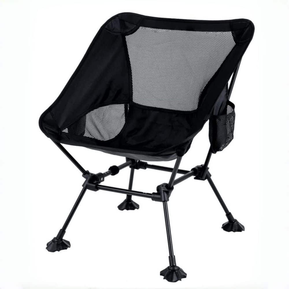 26.4 in. Aluminum Ultralight Compact Camping Folding Beach Chair with ...