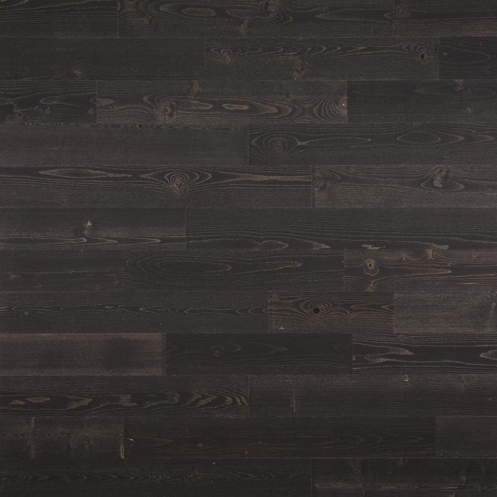 Timberchic 1/8 in. x 4 in. x 12-42 in. Peel and Stick Black Wooden ...