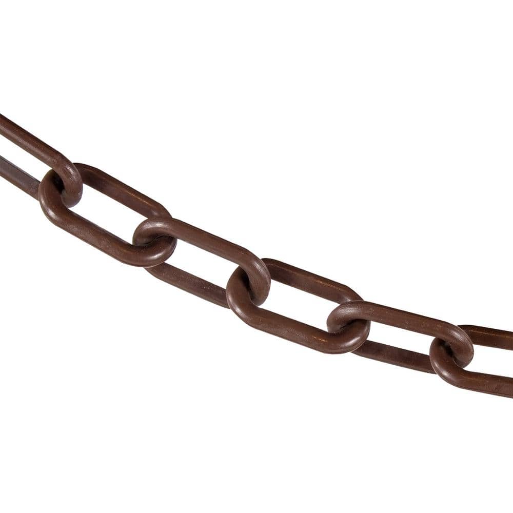 Mr. Chain 2 in. (#8, 51 mm) x 10 ft. Plastic Safety Chain in Brown ...