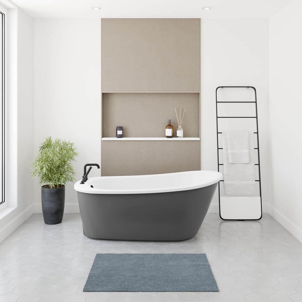 MAAX Sax AcryLX 60in. x 32in. Freestanding Soaking Bathtub with ...