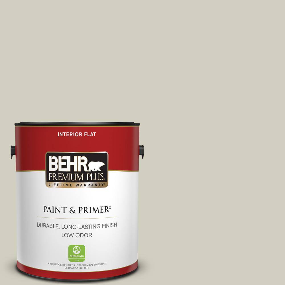 BEHR PREMIUM PLUS 1 gal. #N350-2 Sawgrass Flat Low Odor Interior Paint ...