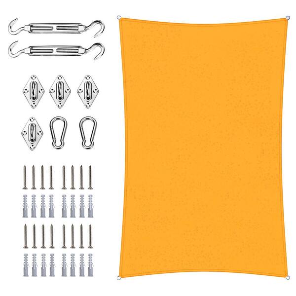 ROYAL SHADE Waterproof 12 ft. x 12 ft. x 12 ft. Triangle Shade Sail ...