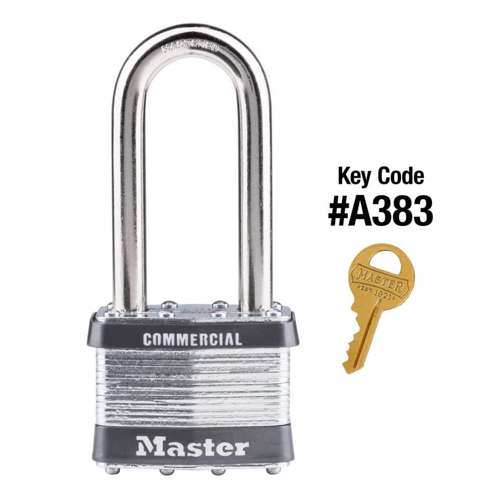 Master Lock Number 5 2-1/2 in. L Steel Laminated Padlock Shackle Keyed ...