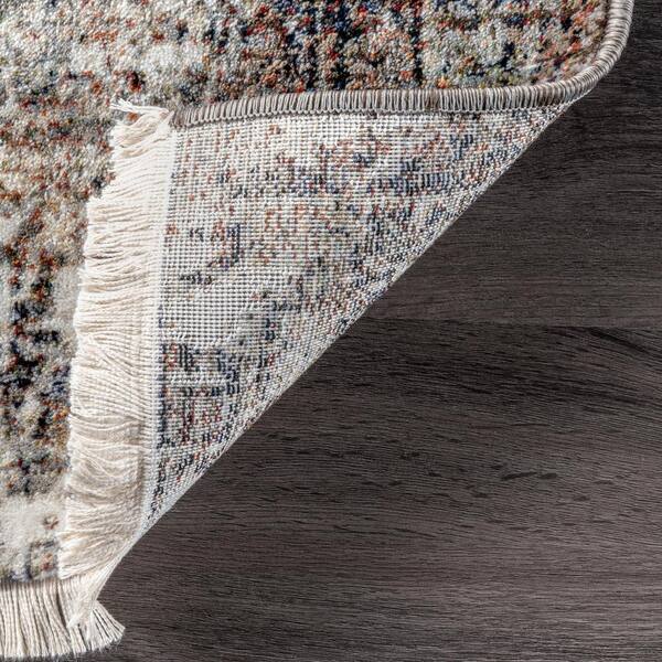 nuLOOM Charvi Distressed Medallion Fringe Multi 9 ft. x 12 nuLOOM Charvi Distressed Medallion Fringe Multi 9 ft. x 12