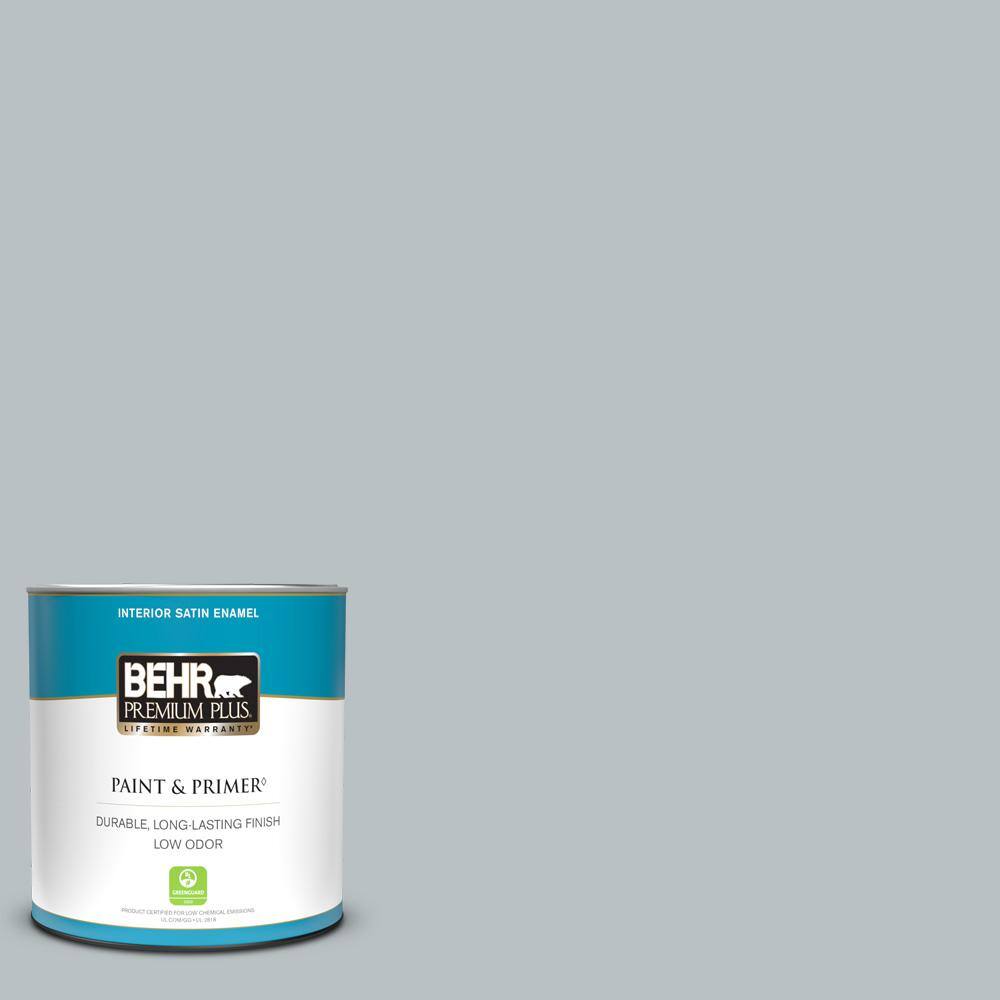 BEHR PREMIUM PLUS 1 qt. #MQ5-31 Distant Star Satin Enamel Low Odor ...