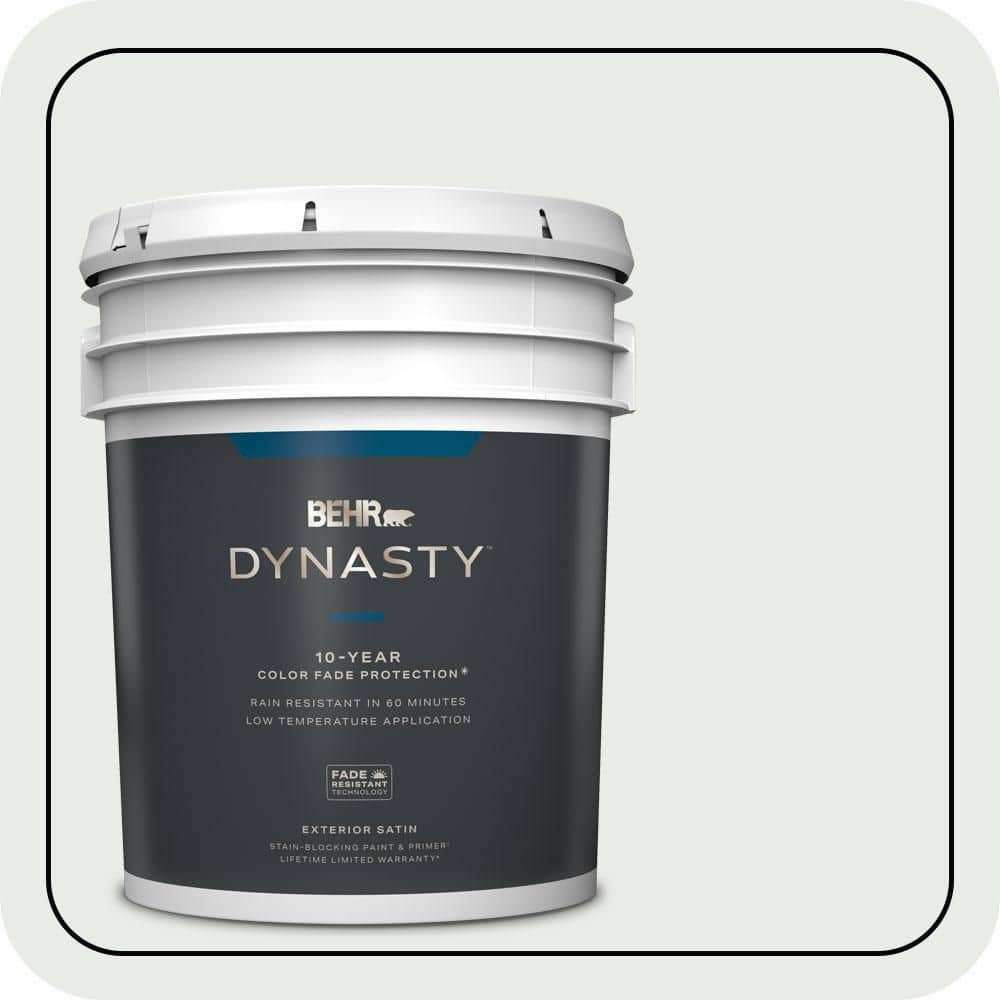 BEHR DYNASTY 5 gal. #BWC-19 Queen Annes Lace Satin Enamel Exterior ...